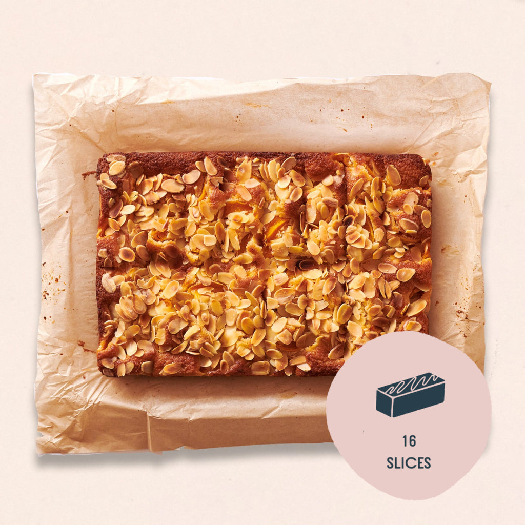 Peach, Ricotta & Almond Traybake